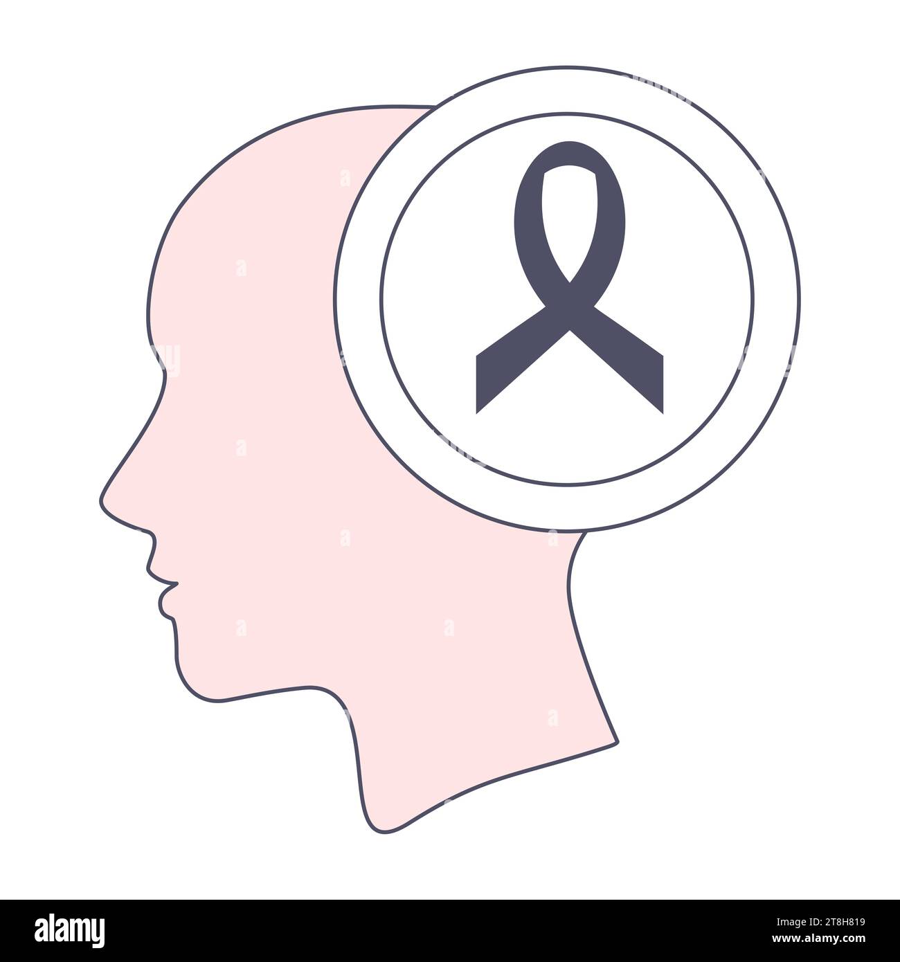 Black awareness ribbon icon Stock Vector Image & Art - Alamy