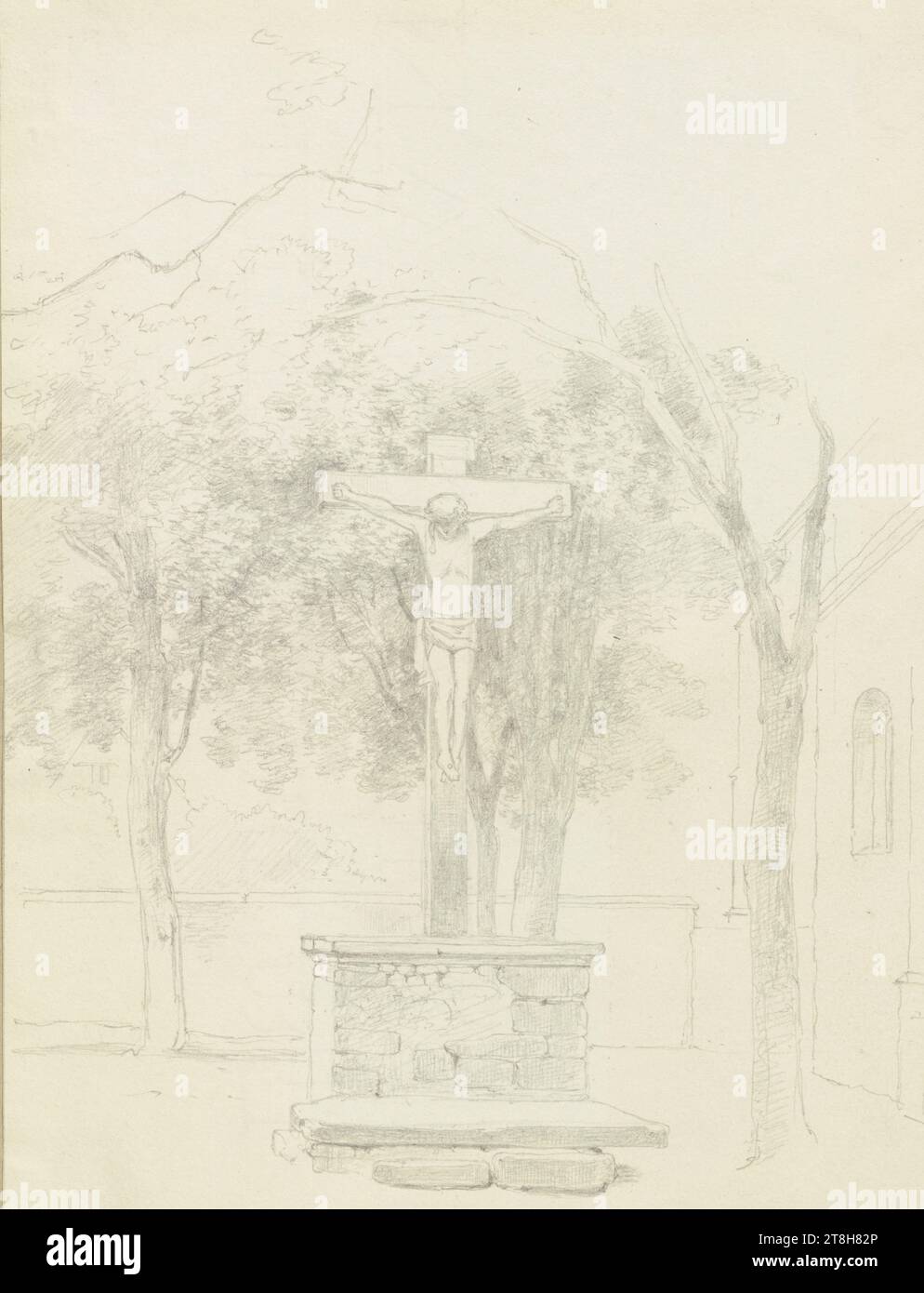 CARL THEODOR REIFFENSTEIN, altar table with crucifix next to the Justinuskirche in Höchst, June ...