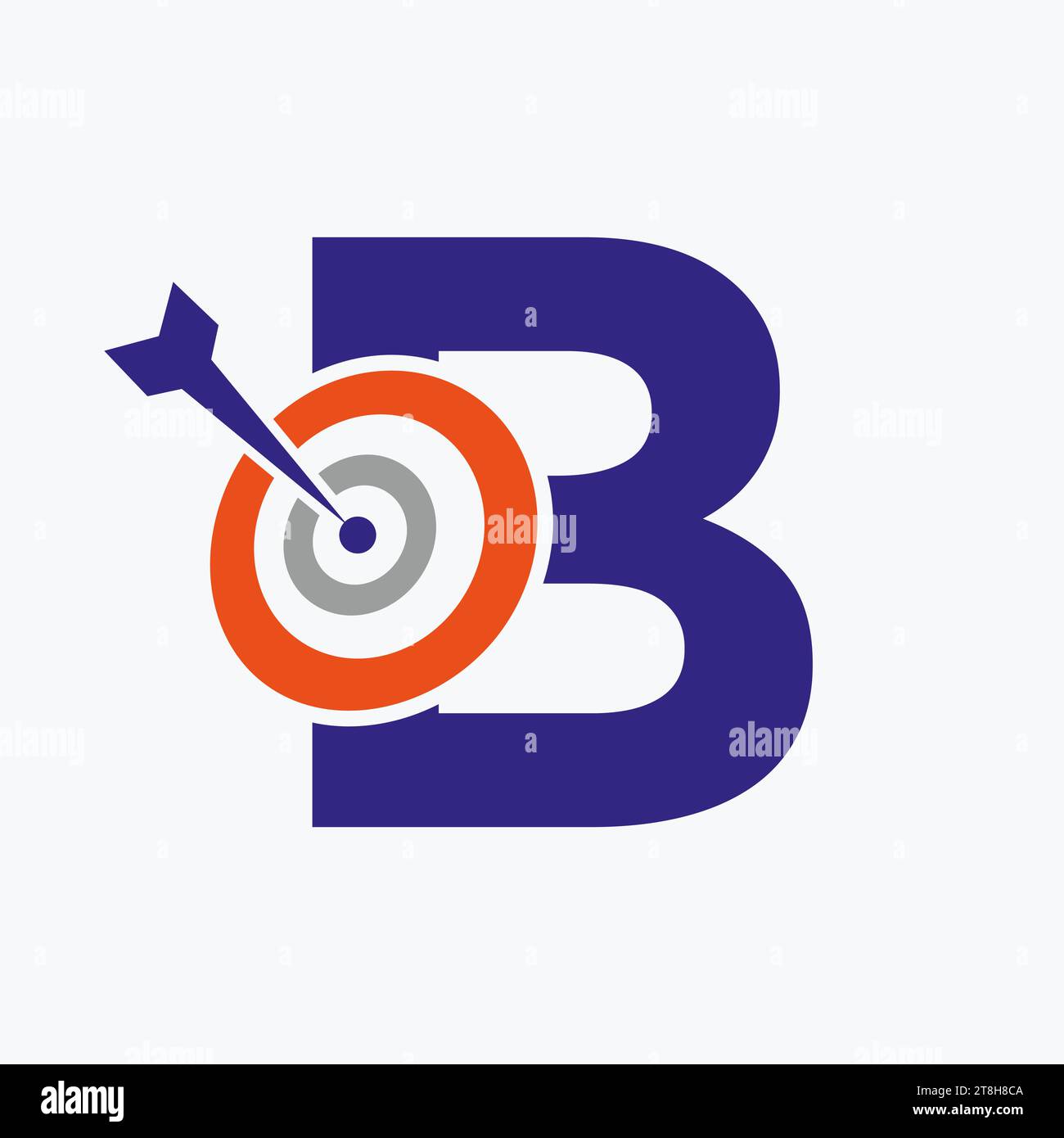 Letter B Arrow Target Logo Combine with Bow Target Symbol Stock Vector ...