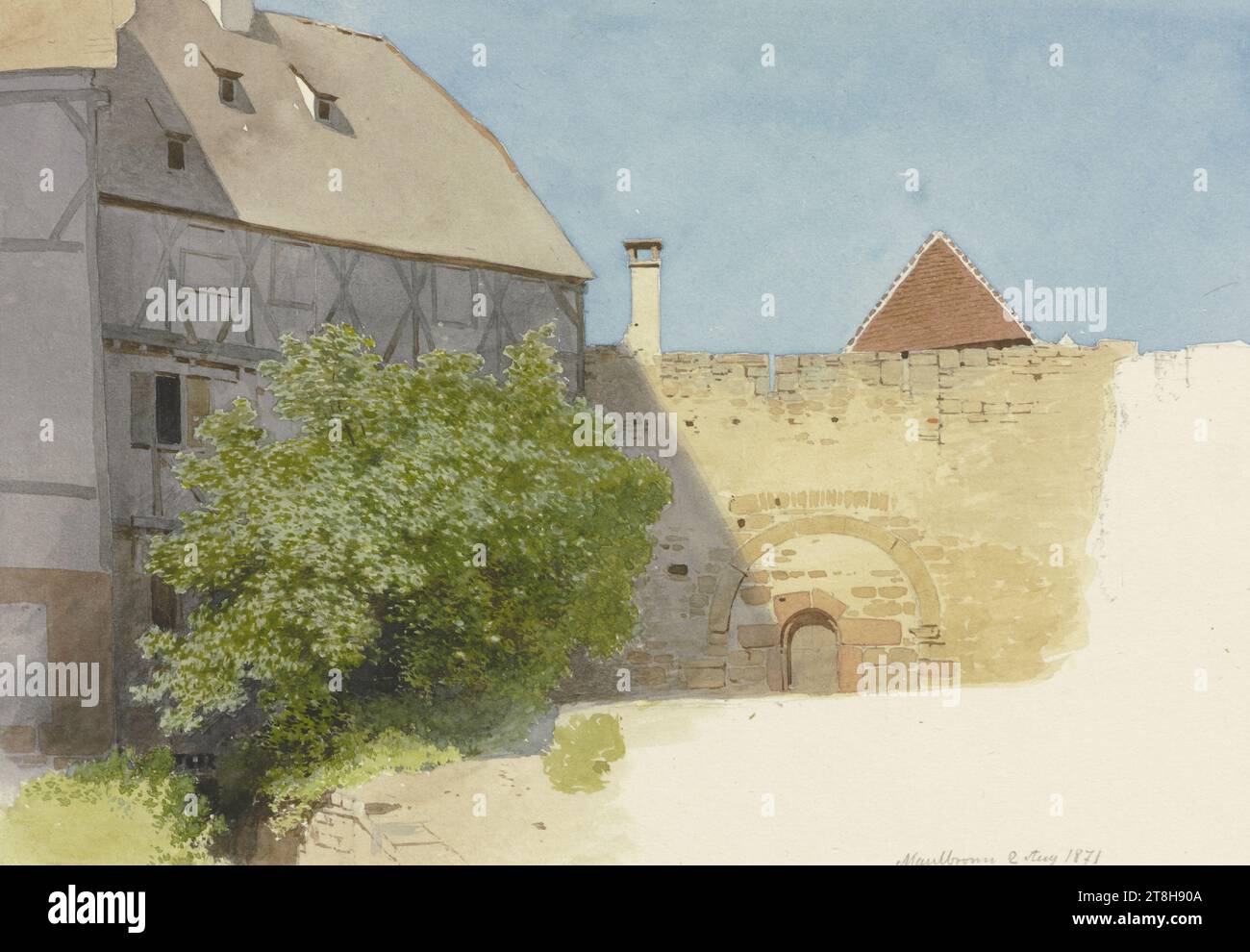 CARL THEODOR REIFFENSTEIN, ensemble of buildings in Maulbronn, August 2 ...