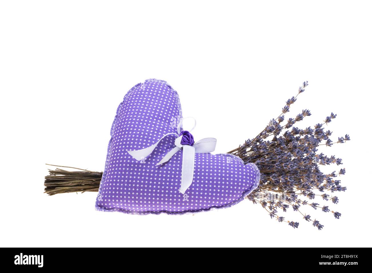 lavender heart with dry lavender isolated on white background Stock ...