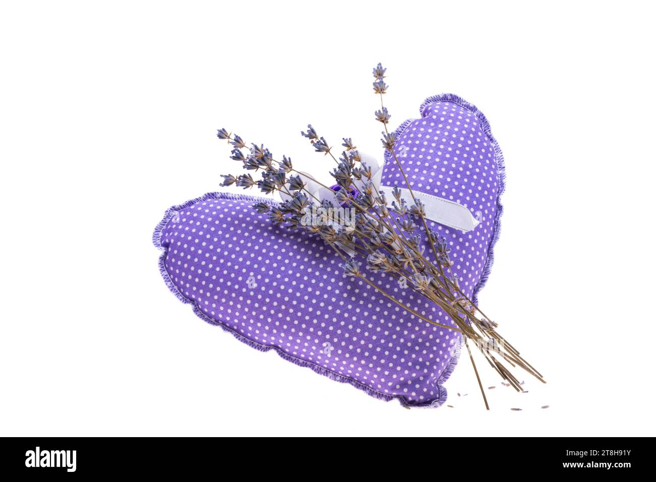 lavender heart with dry lavender isolated on white background Stock ...