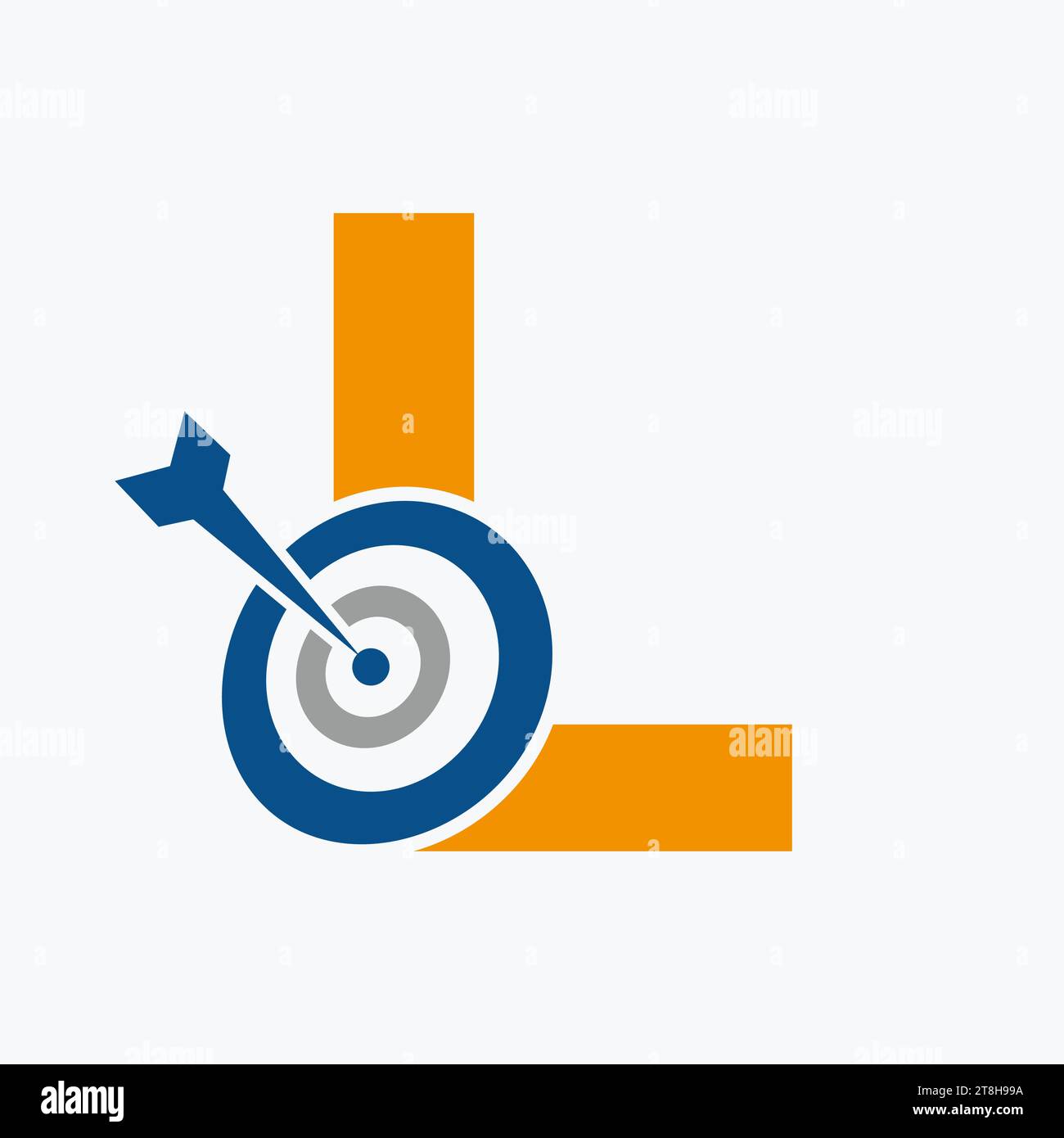 Letter L Arrow Target Logo Combine with Bow Target Symbol Stock Vector ...