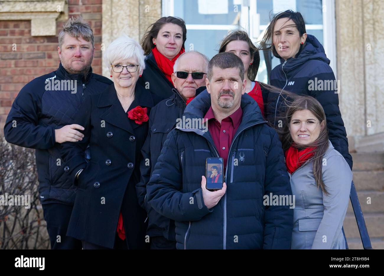 Battleford, Canada. 20th Nov, 2023. Family members of Cindy MacKay ...
