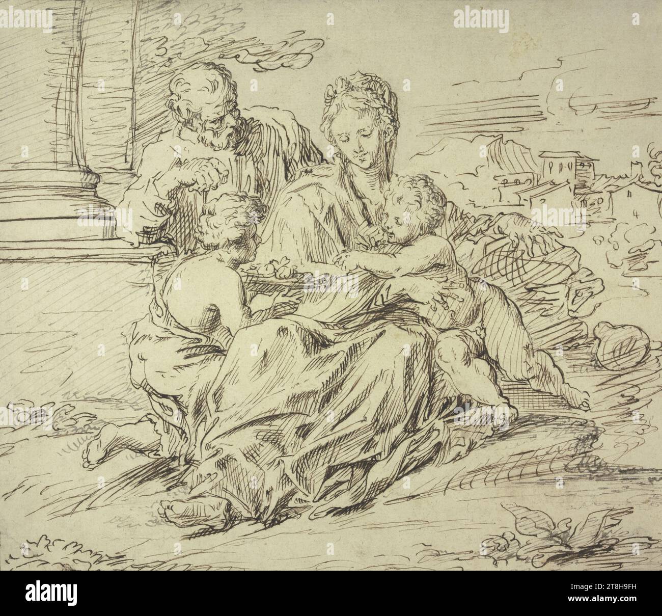 RAYMOND LA FAGE, The Holy Family with the boy St. John, dimensions, 198 ...