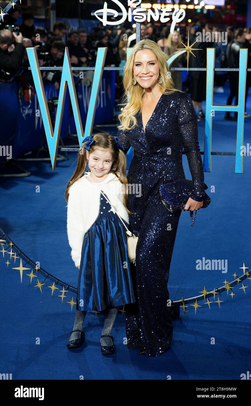 Heidi Range with her daughter Aurelia attending the UK premiere of Wish ...