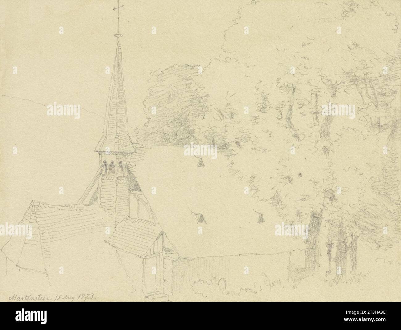 CARL THEODOR REIFFENSTEIN, Schloss Oberstein, August 20, 1873, sheet ...