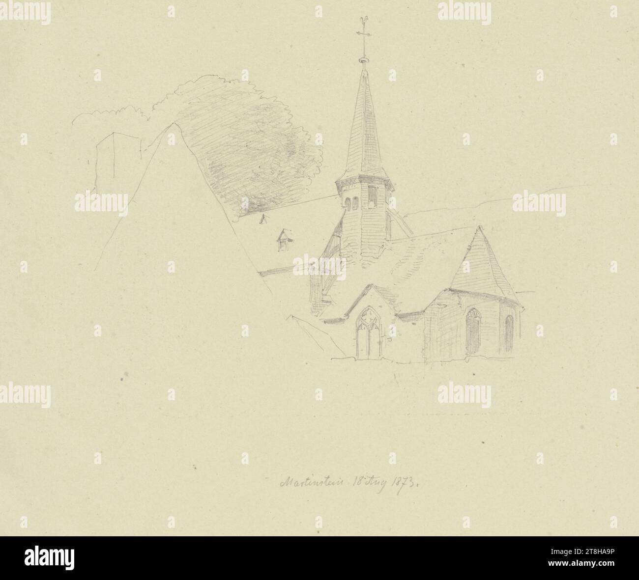 CARL THEODOR REIFFENSTEIN, Schloss Oberstein, August 20, 1873, sheet ...