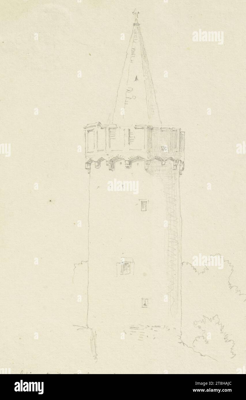 CARL THEODOR REIFFENSTEIN, bulwark tower in Seligenstadt, August 22 ...