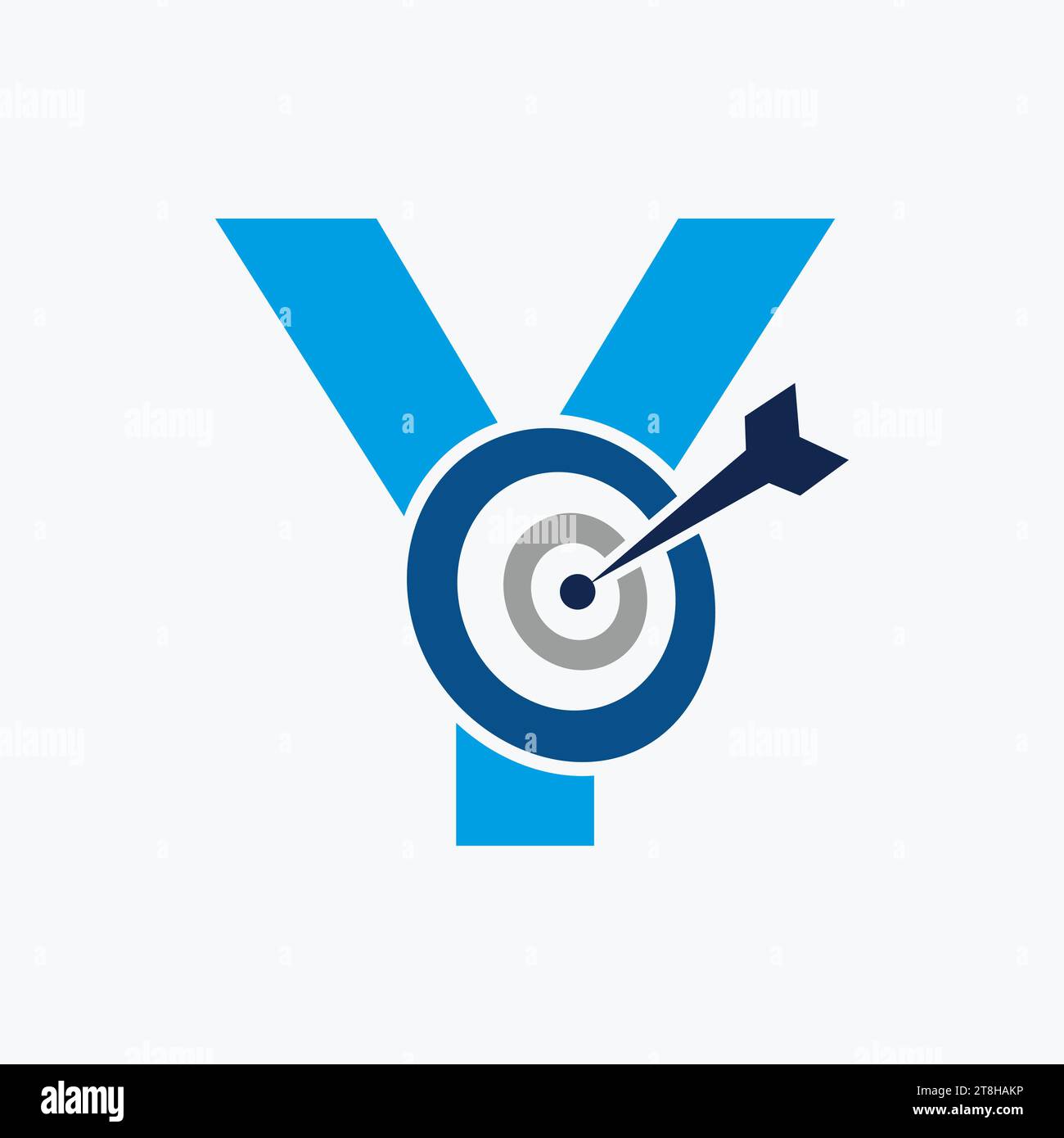 Letter Y Arrow Target Logo Combine with Bow Target Symbol Stock Vector ...