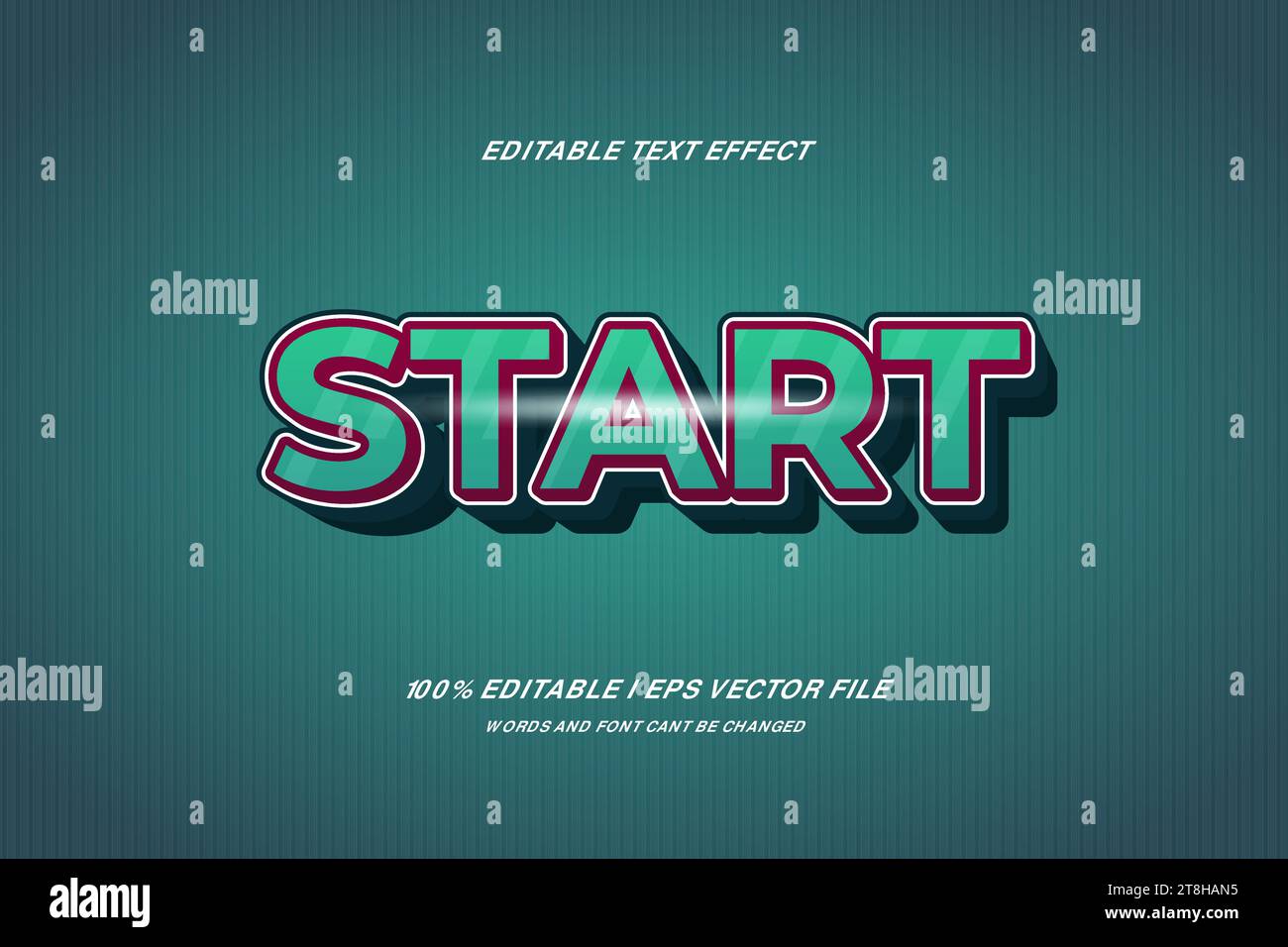 Start cartoon editable text style effect template Stock Vector Image ...