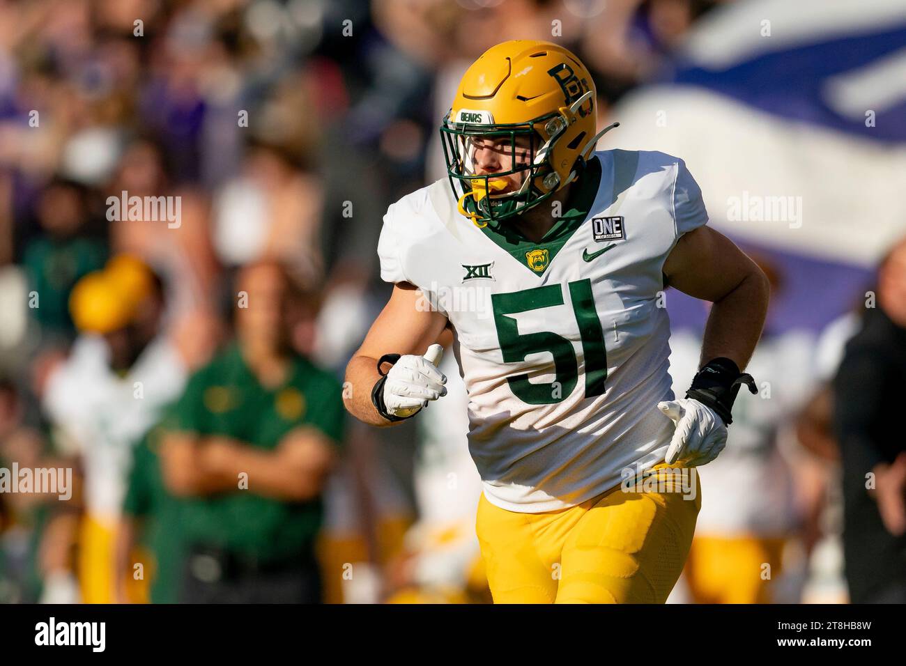 FORT WORTH, TX - NOVEMBER 18:Baylor Bears linebacker Kyler Jordan (51 ...