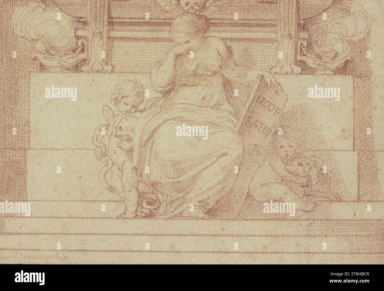 EDME BOUCHARDON, Allegory of Moderation, 'Moderatio', sheet, 107 x 156 ...