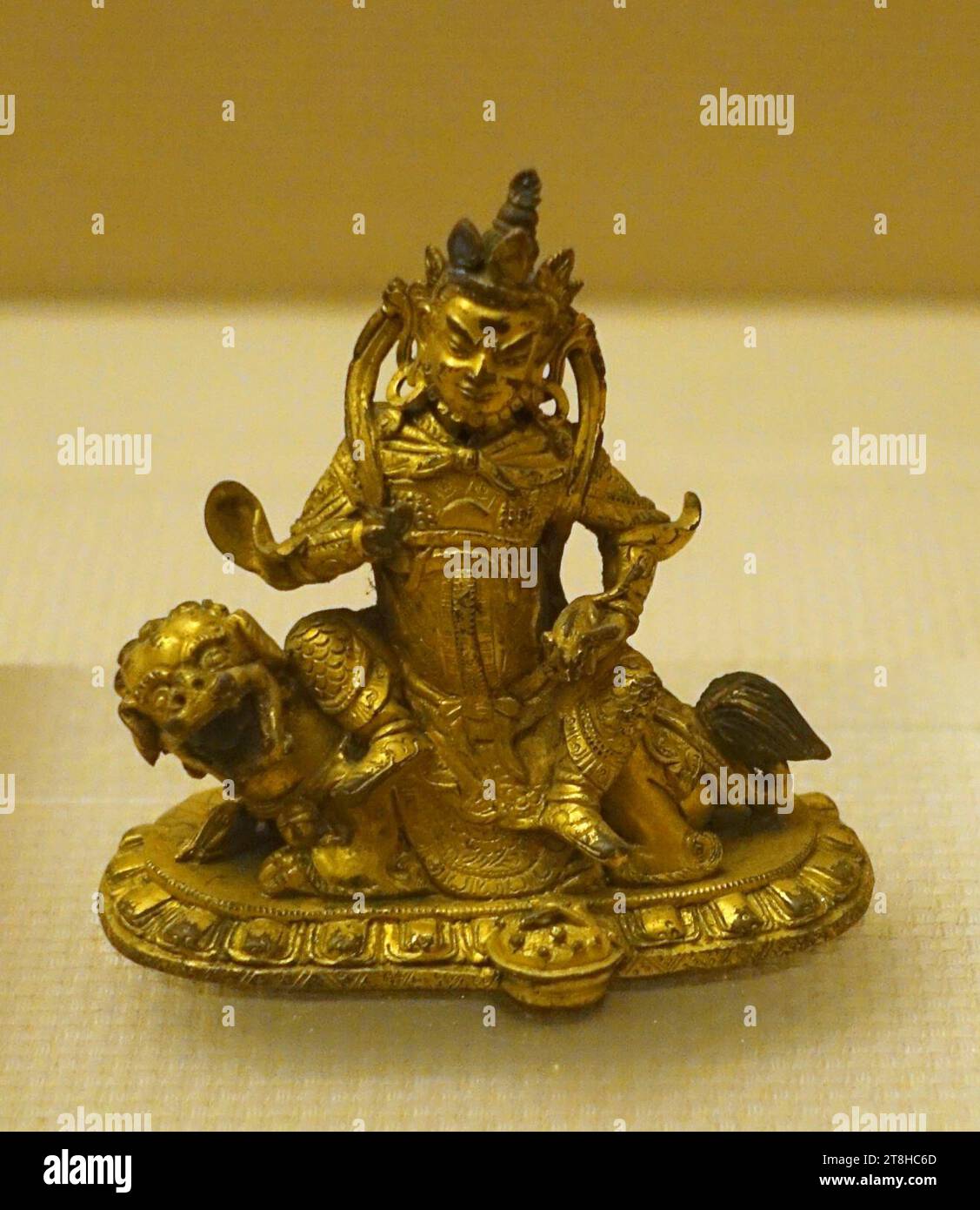 Vaisravana, Tibet, 1644-1911 AD, gilt copper Stock Photo - Alamy