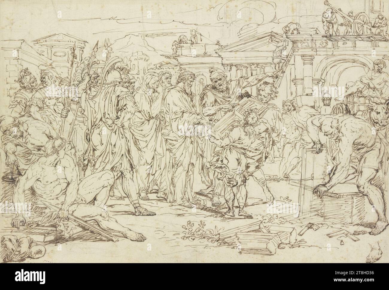 RAYMOND LA FAGE, A city founder is shown a plan, sheet, 330 x 477 mm ...