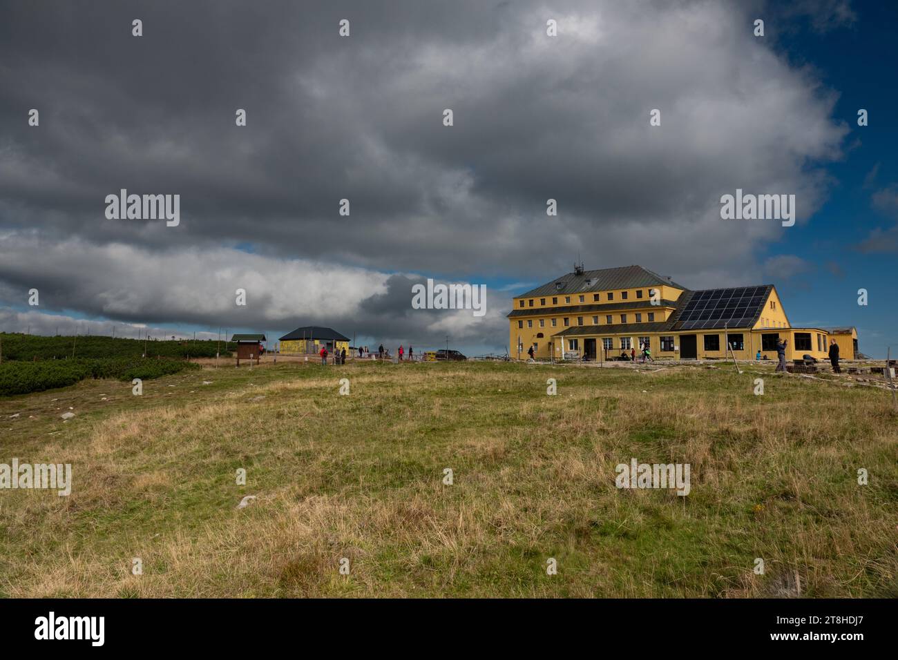 Karpacz, Sniezka Mountain, Poland 23-09-2022: hiking trail to Snezhka ...