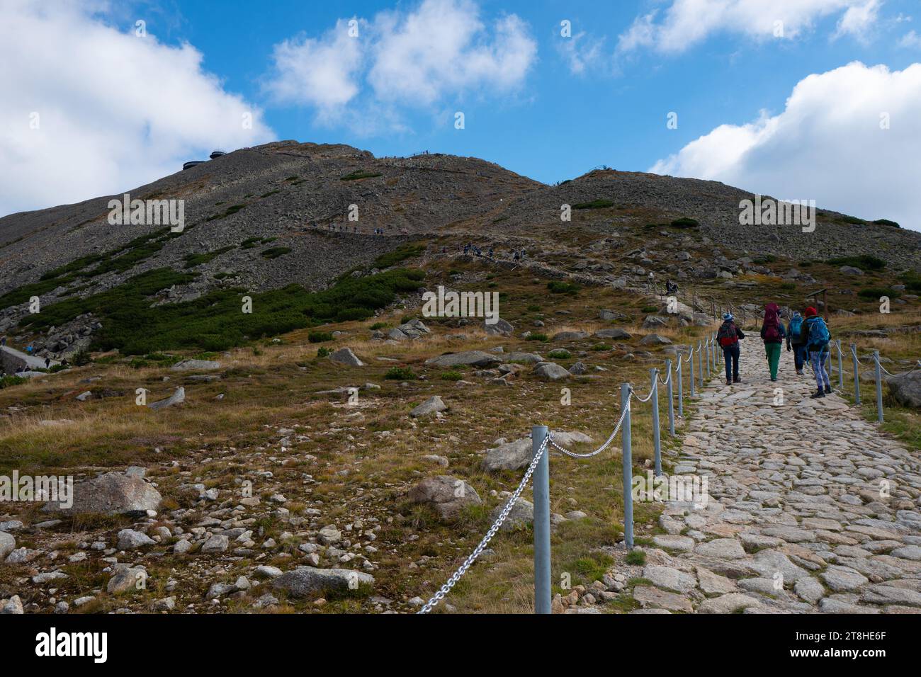 Karpacz, Sniezka Mountain, Poland 23-09-2022: climbing the mountain ...