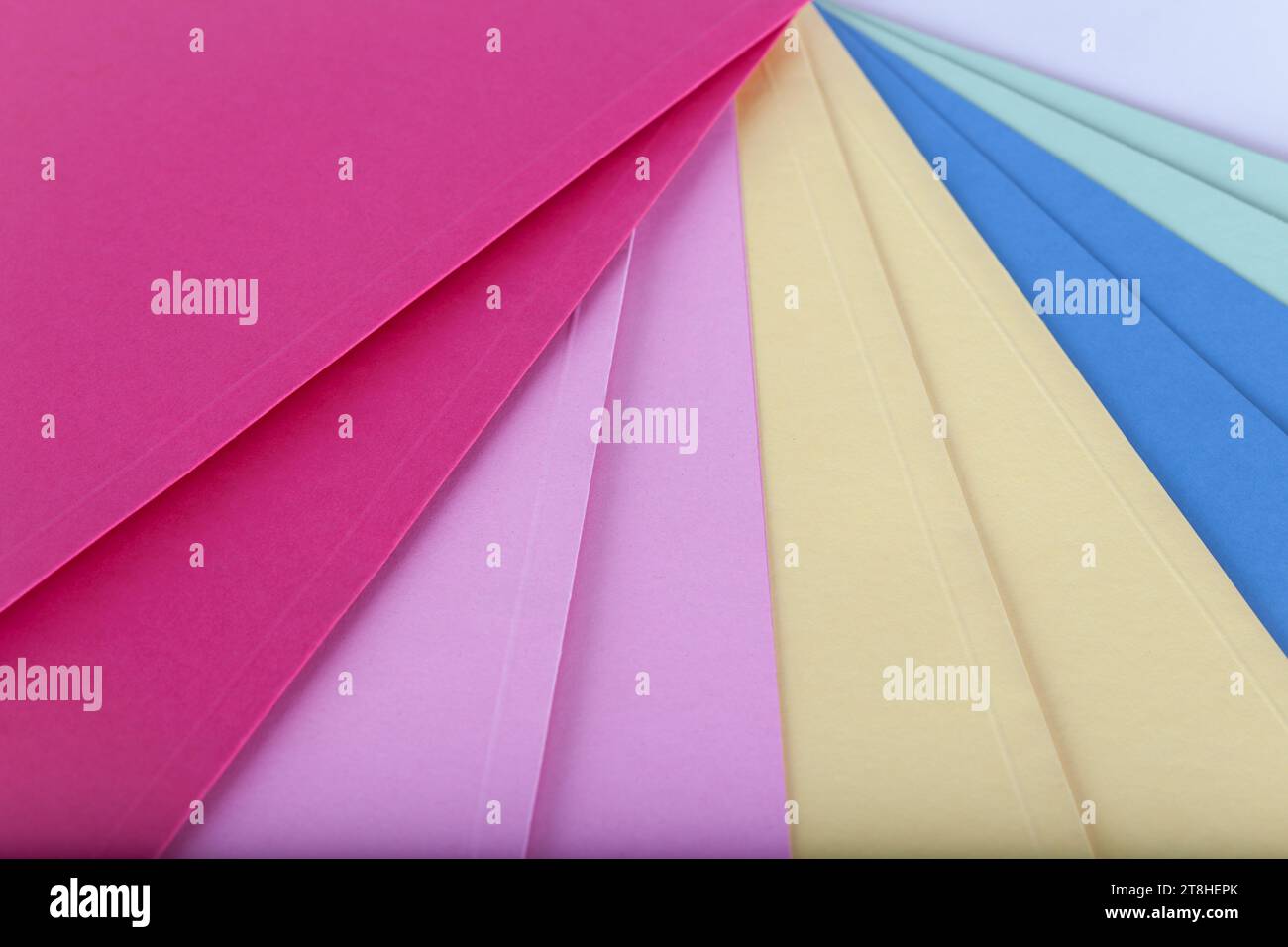 samples of various colors heavy paper carton stock, design elements ...