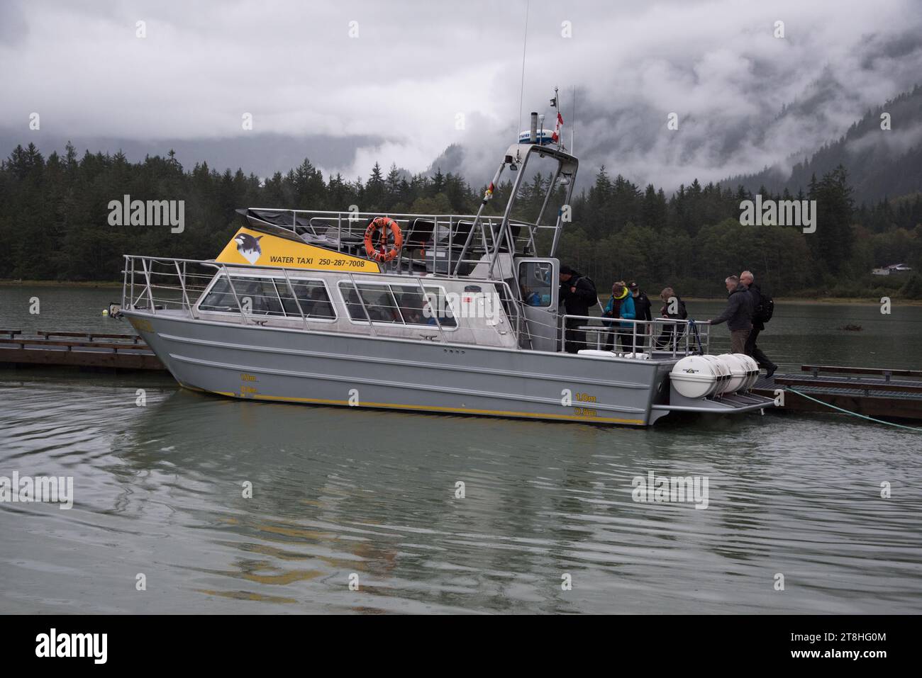 Grizzly watching at the banks of Orford River at British Columbia ...