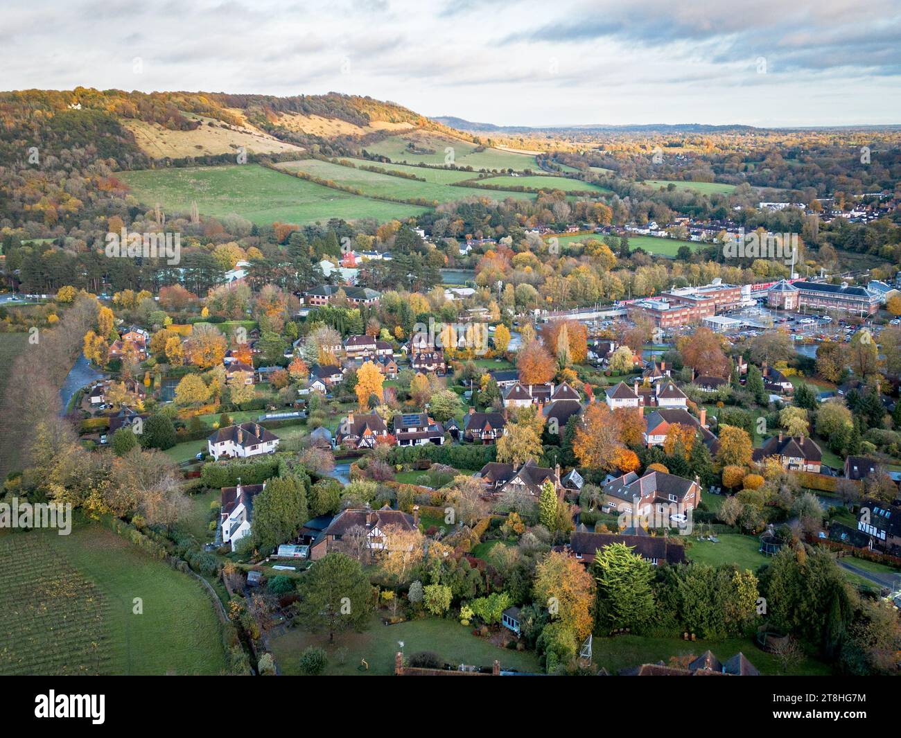 English top down aerial houses hi-res stock photography and images - Alamy