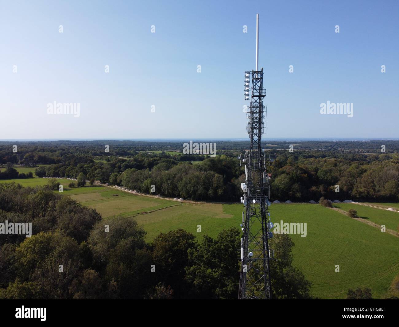 Surrey, England- Reigate transmitting station for television and radio ...