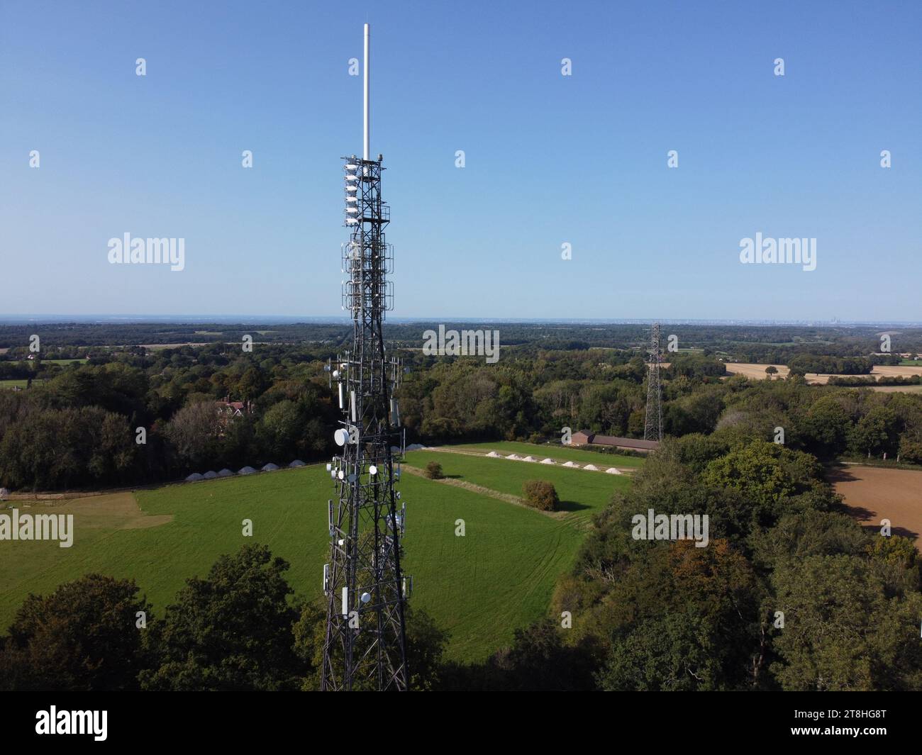 Surrey, England- Reigate transmitting station for television and radio ...