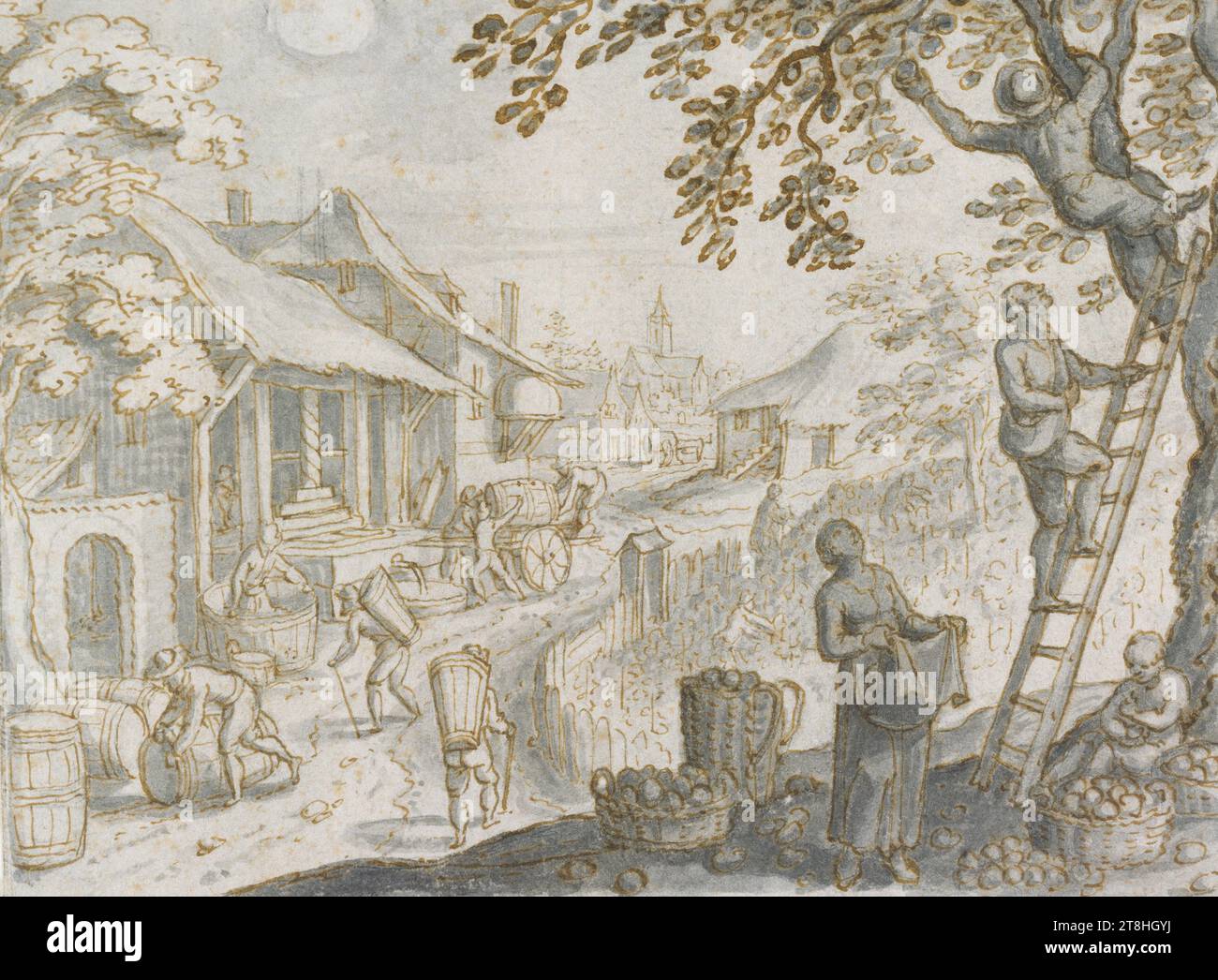 MATTHÄUS MERIAN D. Ä., seasonal picture autumn, 1622, sheet, 119 x 159 ...