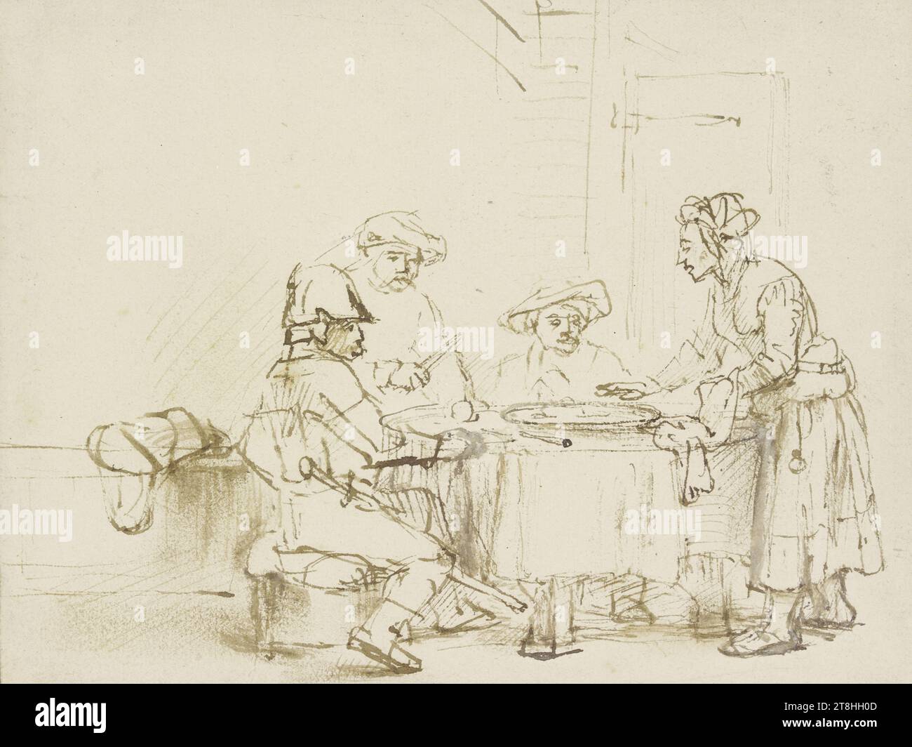 REMBRANDT HARMENSZ. VAN RIJN School, Saul and the Witch of Endor, sheet ...