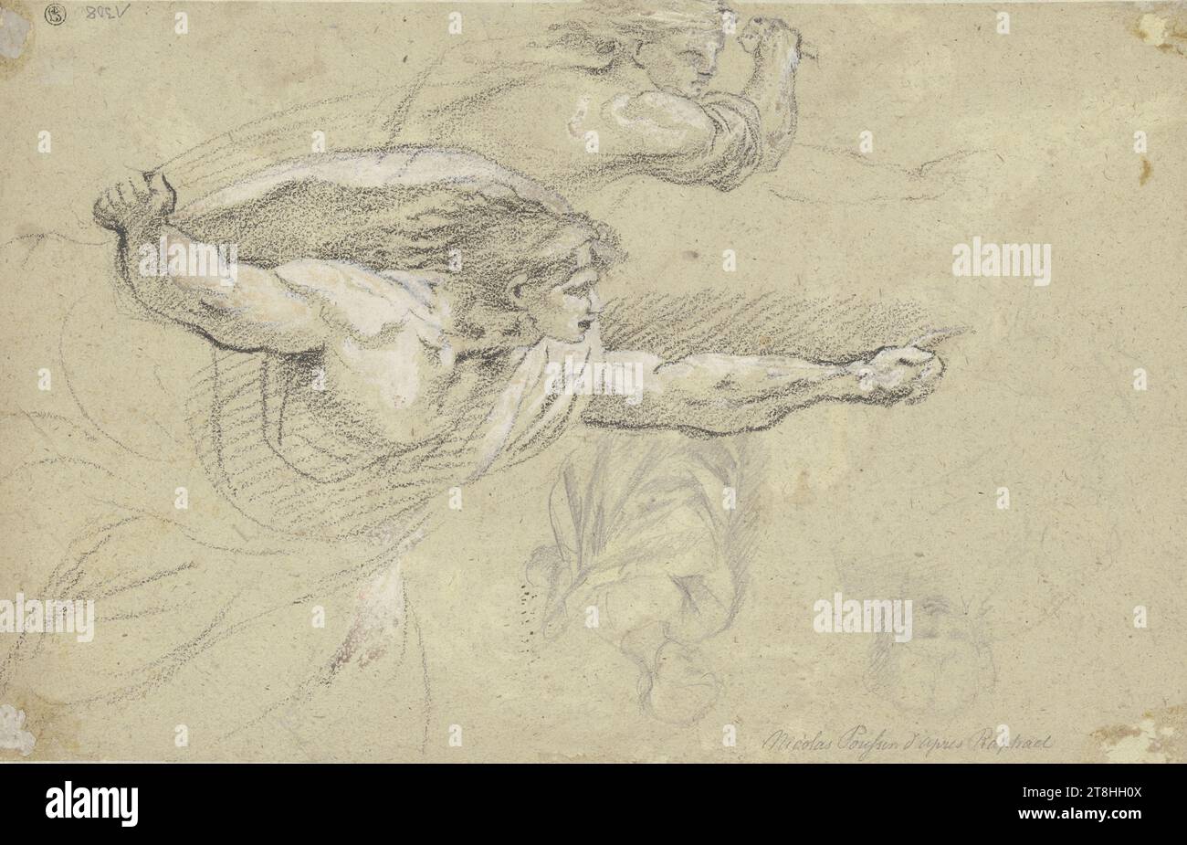 NICOLAS POUSSIN ?, after RAFFAEL, study after Raphael's 'Expulsion of ...