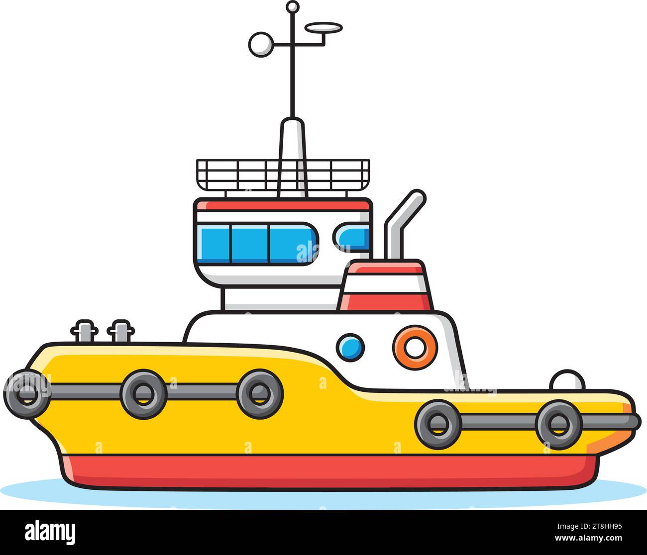 Tugboat vector vectors hi-res stock photography and images - Alamy