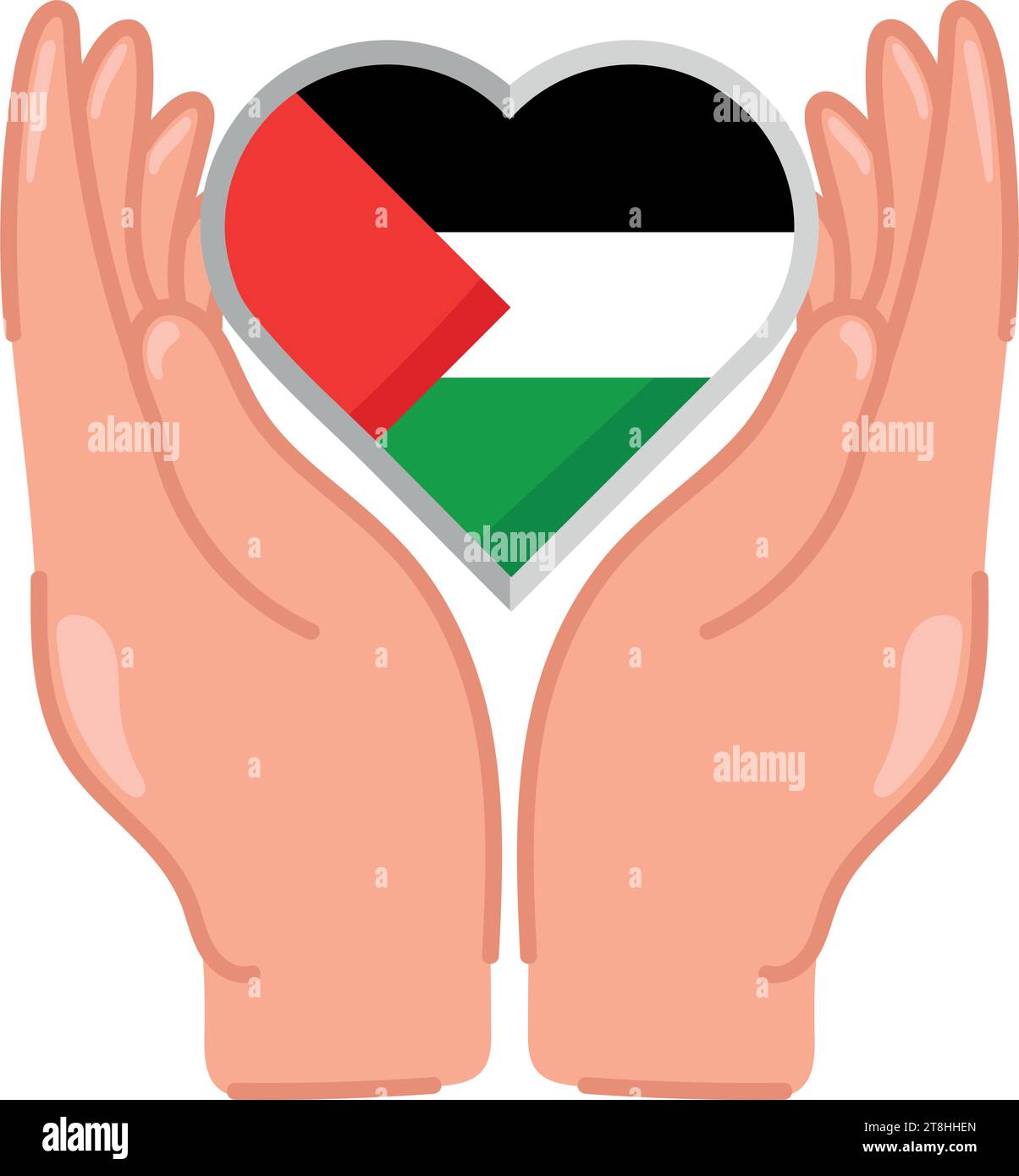 palestine save hands with flag Stock Vector Image & Art - Alamy