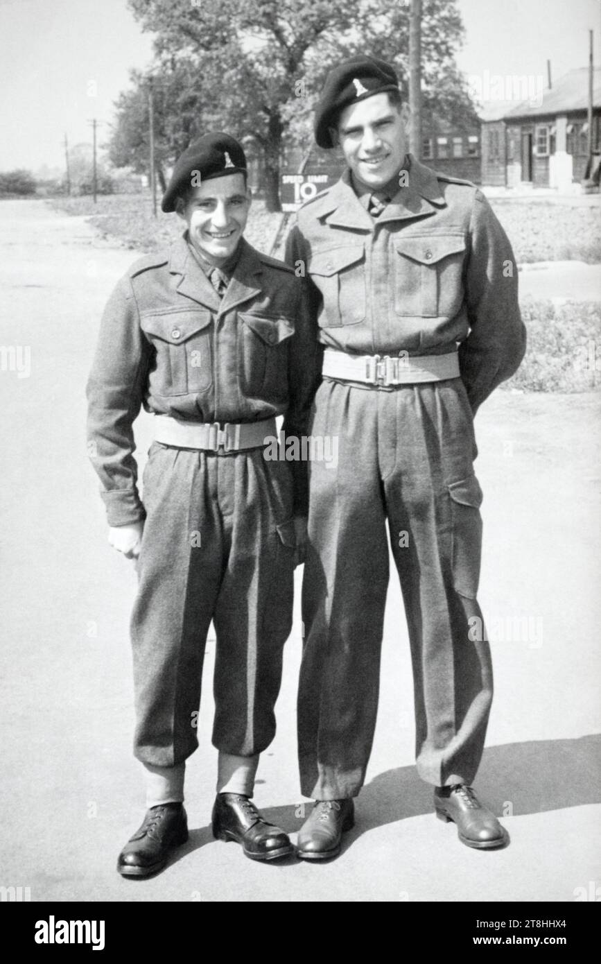 Two British soldiers in the Royal Pioneer Corps, c.1950 Stock Photo - Alamy