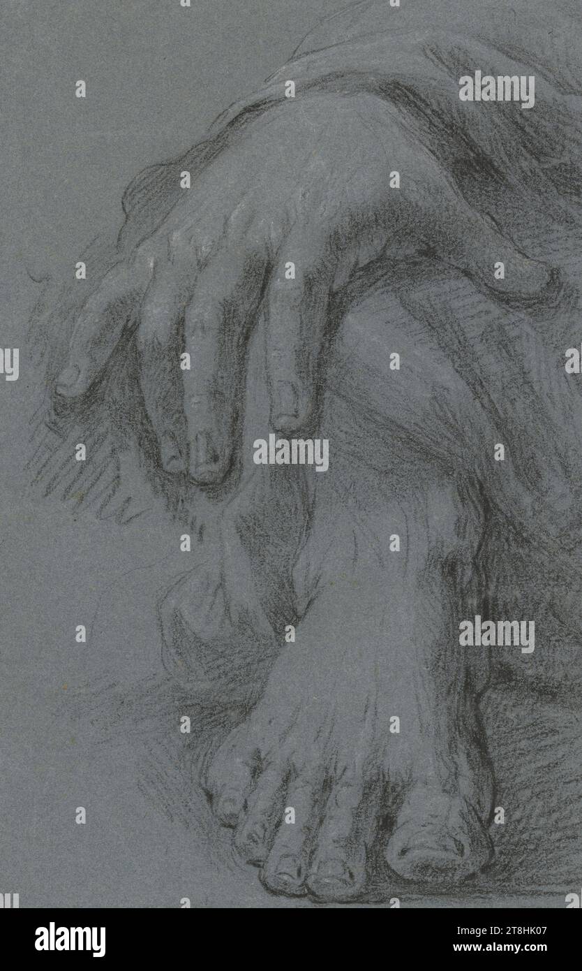 JOHANN BAPTIST VON LAMPI the Elder, hand and foot study, sheet, 325 x ...