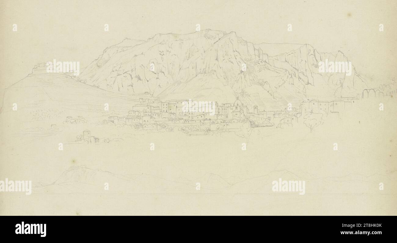 JOHANNES THOMAS, view of Capri, June 6, 1823, sheet, 349 x 485 mm ...