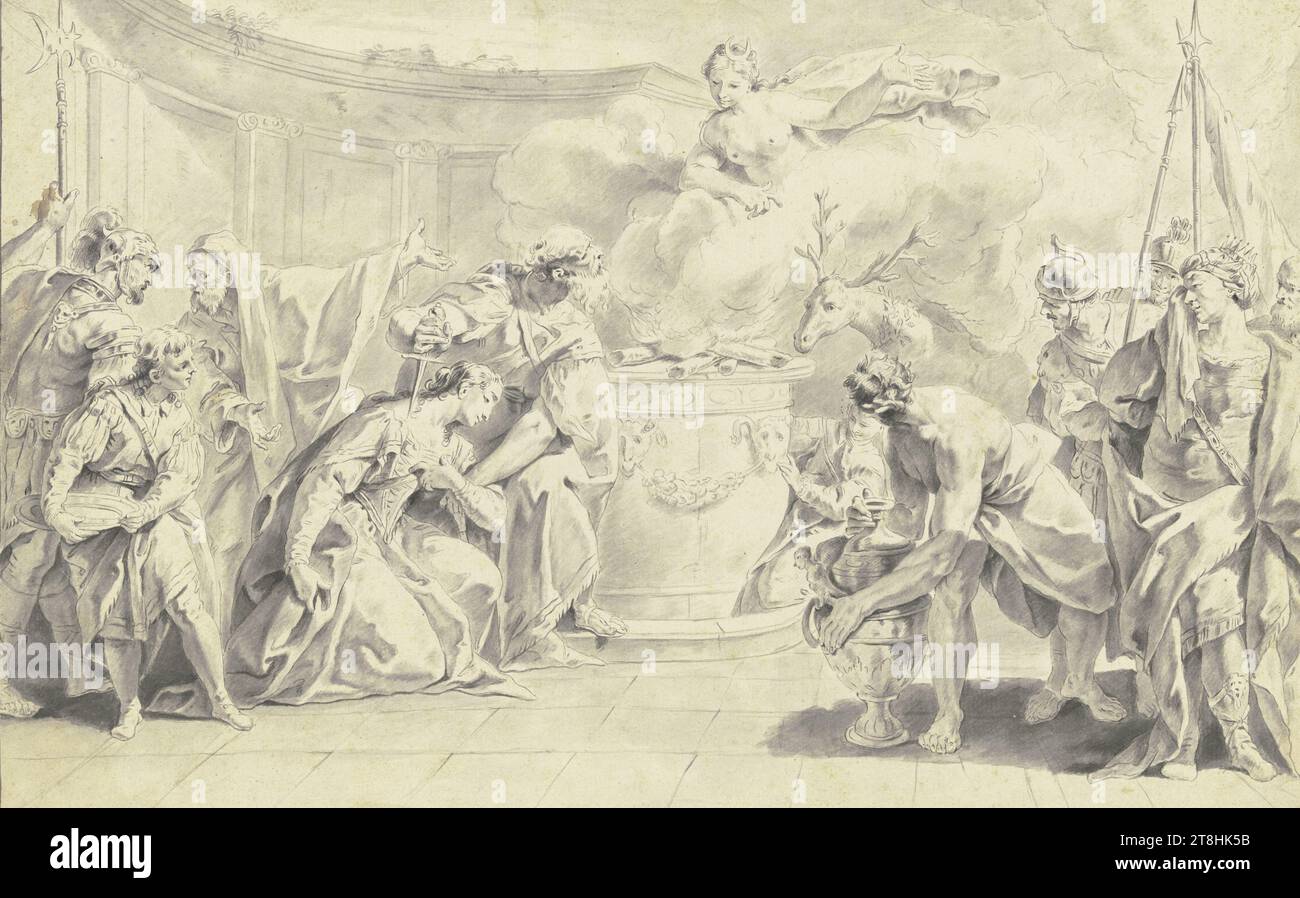 ITALIAN, 18TH CENTURY?, The Sacrifice of Iphigenia, sheet, 313 x 498 mm ...
