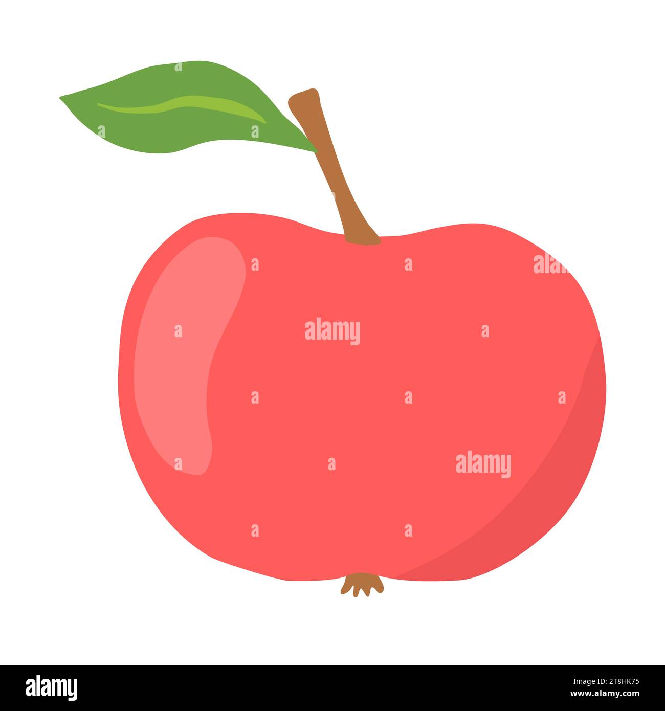 Apple fruit leaf cartoon hi-res stock photography and images - Alamy