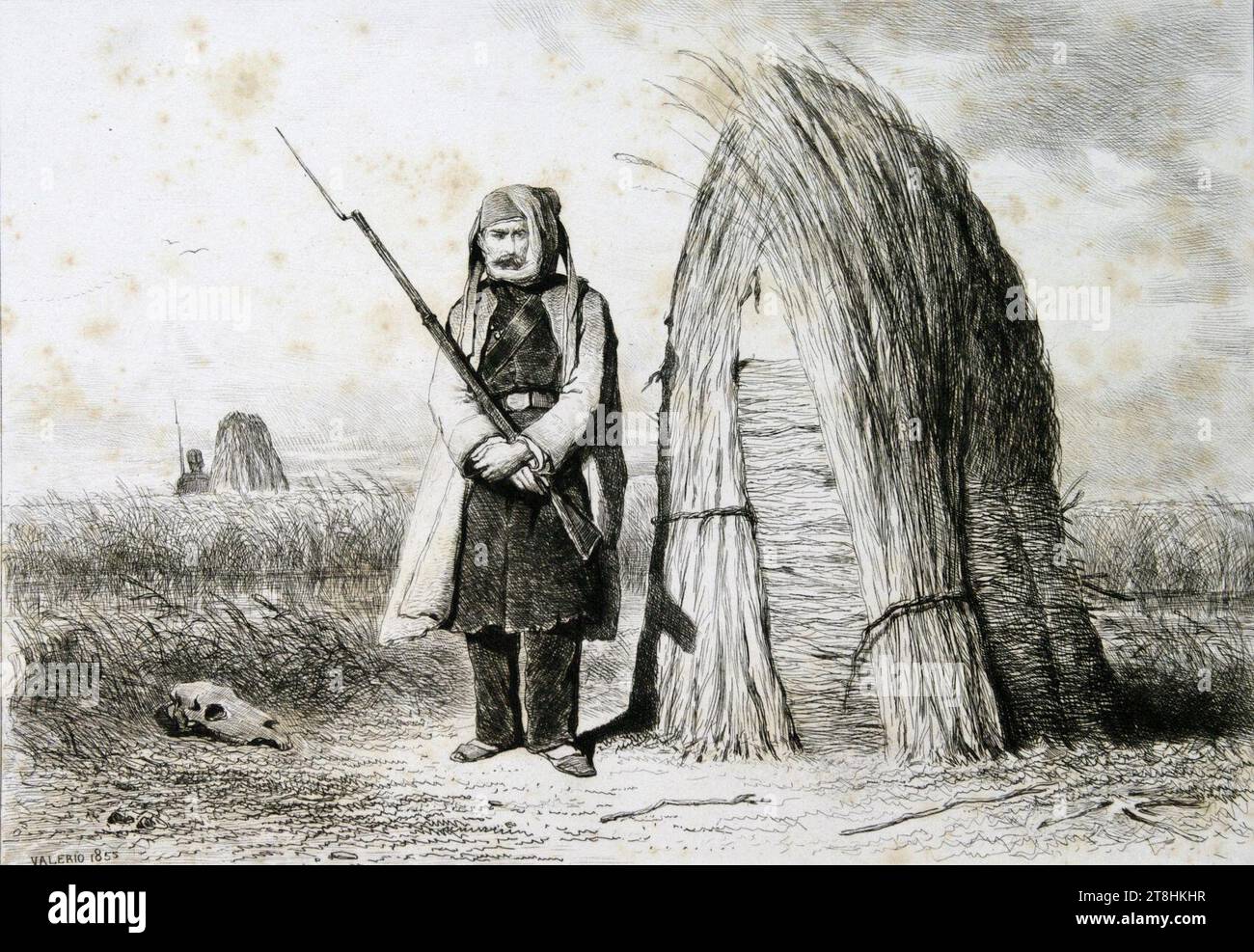 Valerio - Sentinelle Egyptienne dans la Dobrustcha, 1855 Stock Photo ...