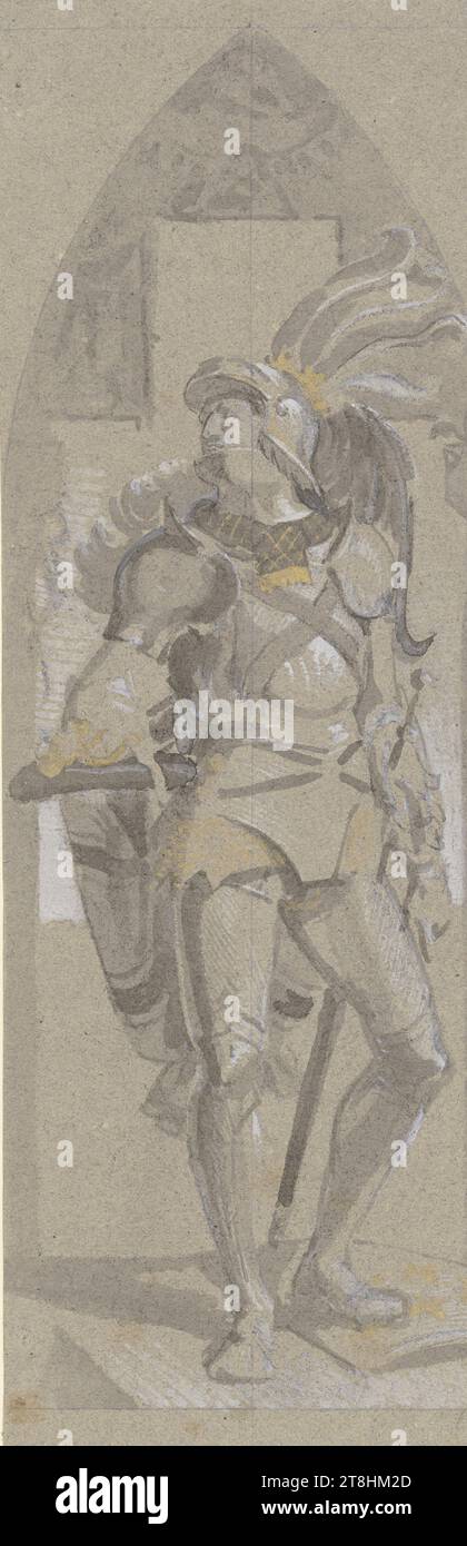 ALFRED RETHEL, draft for the picture of Emperor Maximilian I in the ...