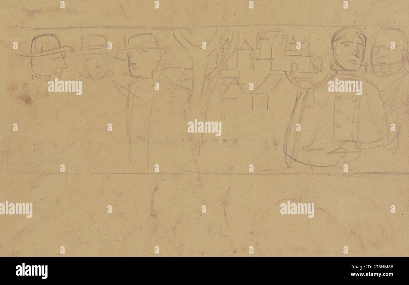 FRITZ BOEHLE, busts, sheet, 395 x 505 mm, pencil on paper, busts, FRITZ ...