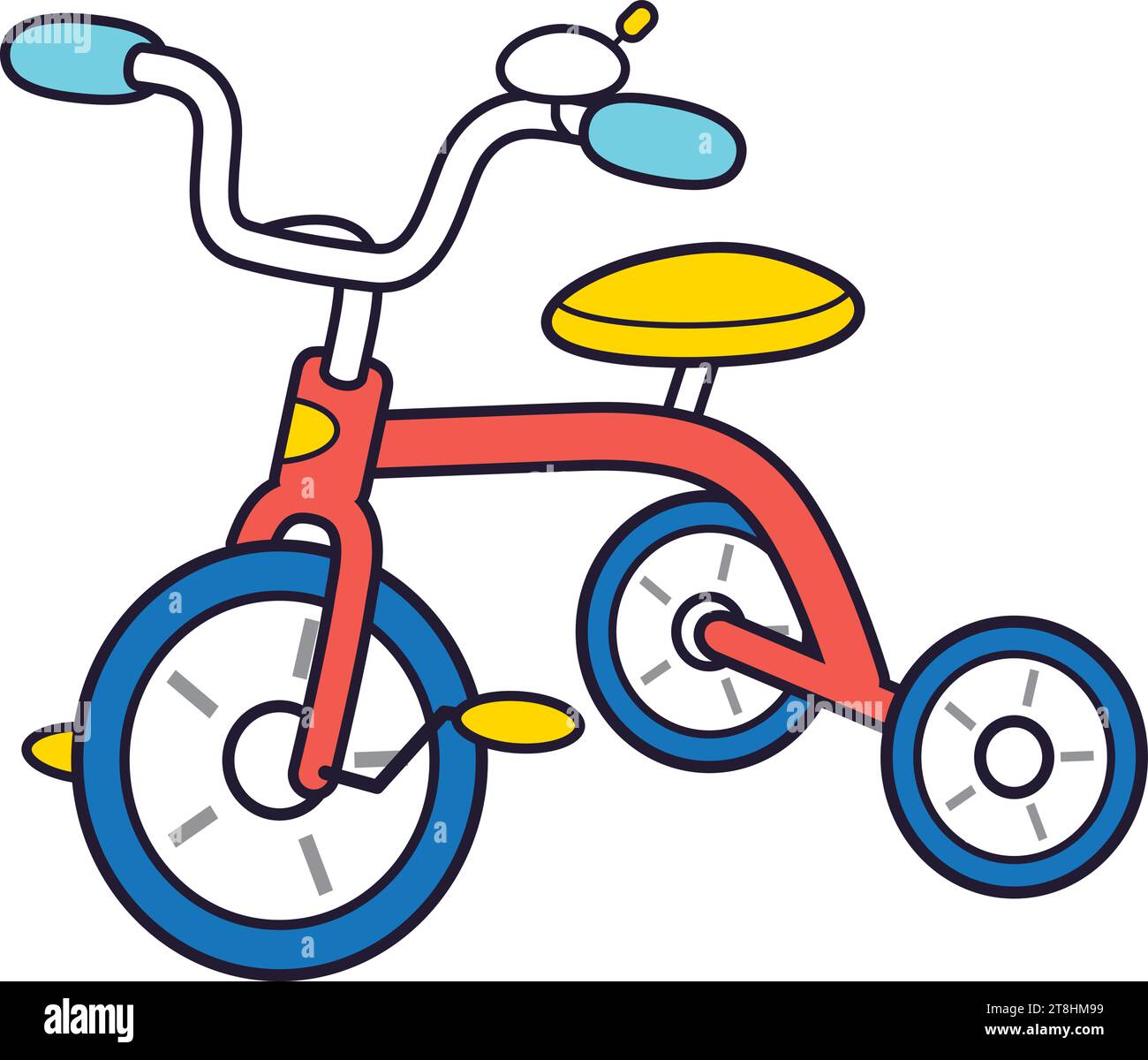 Red toy bicycle Stock Vector Images - Alamy
