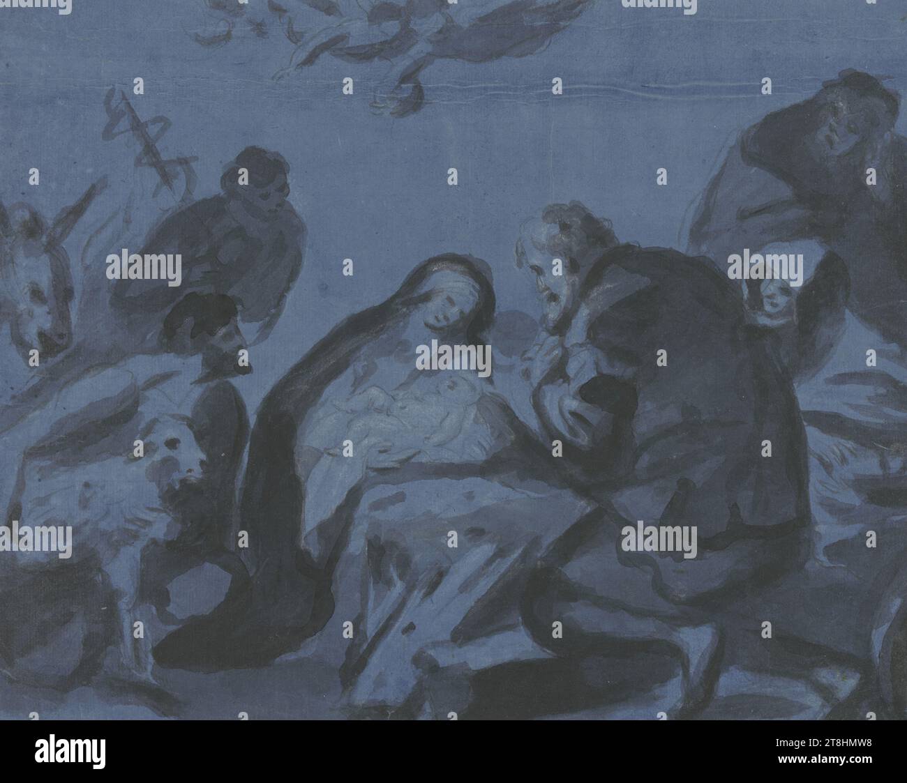 BARTOLOMÉ ESTEBAN MURILLO, Adoration of the Shepherds, sheet, 245 x 311 ...