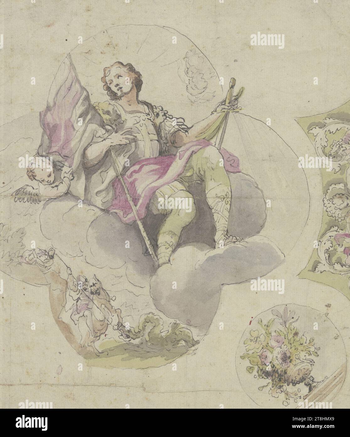 SOUTH GERMAN, 18TH CENTURY, Geometric scheme, sheet, 179 x 150 mm, Gray ...