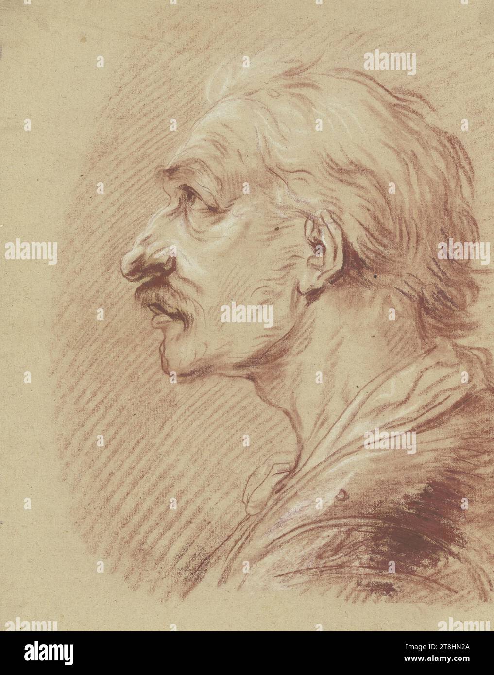 FRANCESCO GIUSEPPE CASANOVA, half-length portrait of a man with a ...