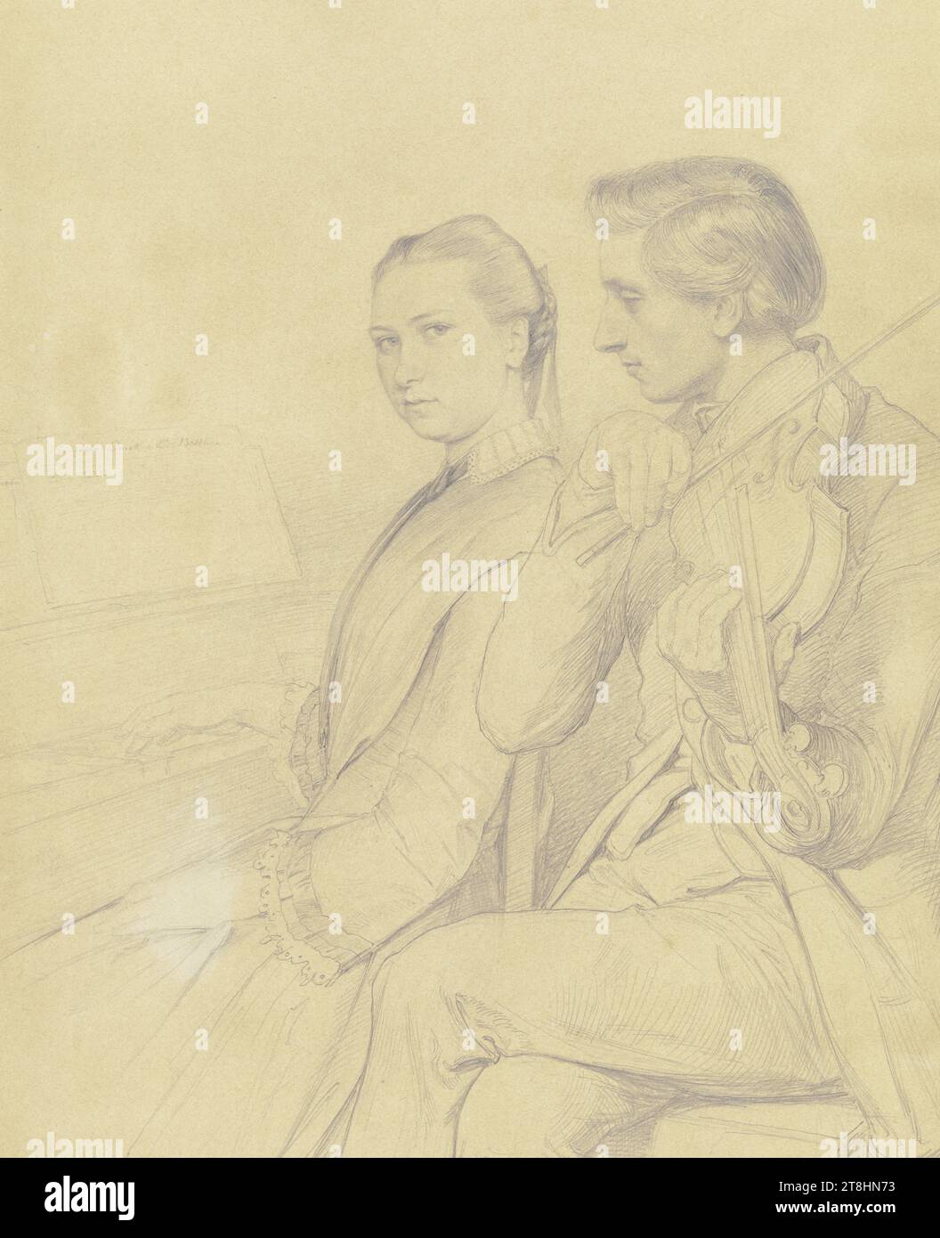 ALBRECHT BRÄUER, double portrait of the siblings Philipp and Sophie ...