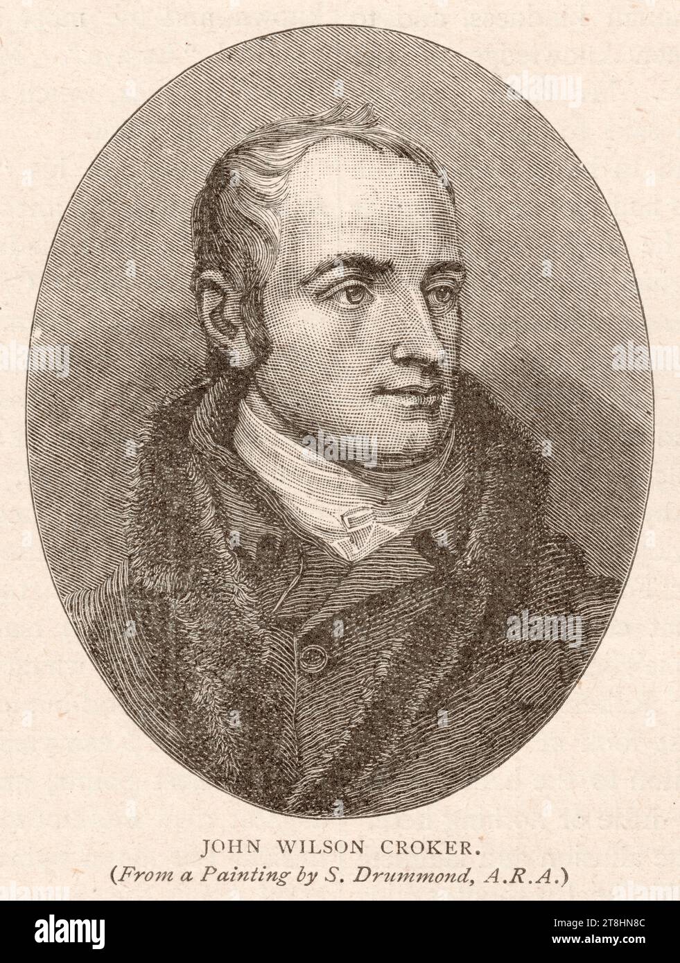 Engraving of John Wilson Croker from the book: “Greater London, volume ...