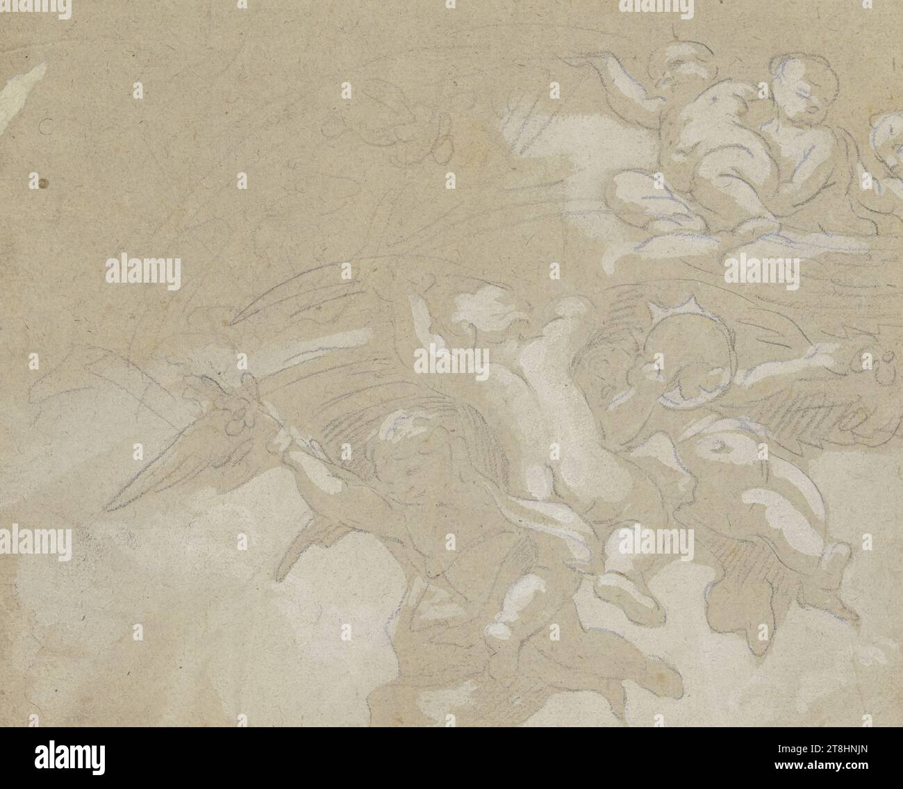 ITALIAN, 18TH CENTURY, A Group of Putti Carrying Attributes, Sheet, 189 ...