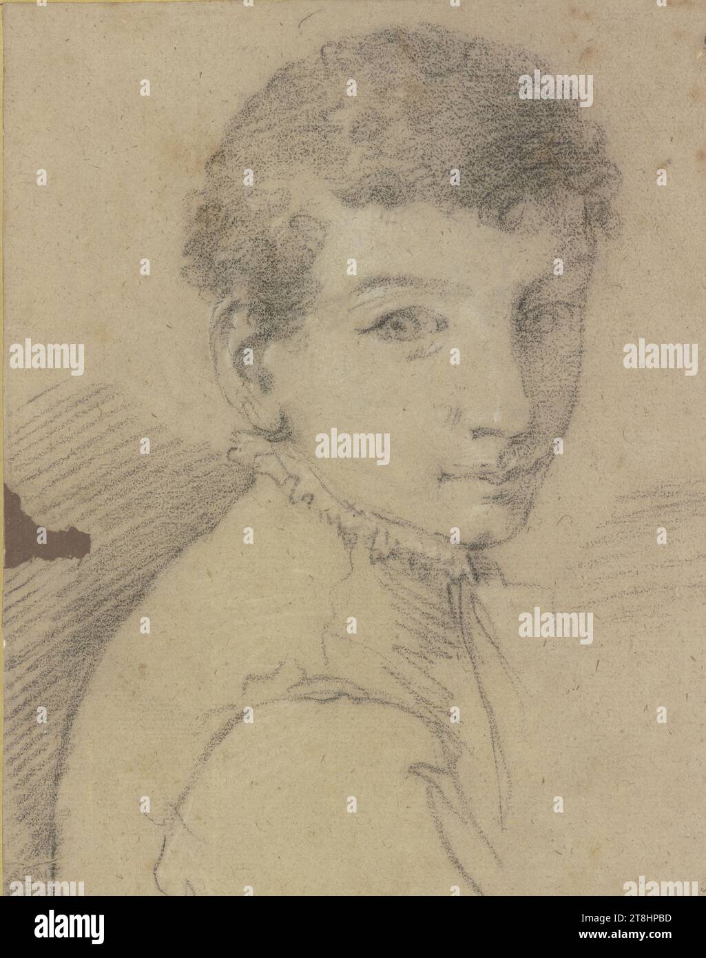PAOLO VERONESE ?, portrait of a boy, sheet, 255 x 199 mm, black pen ...