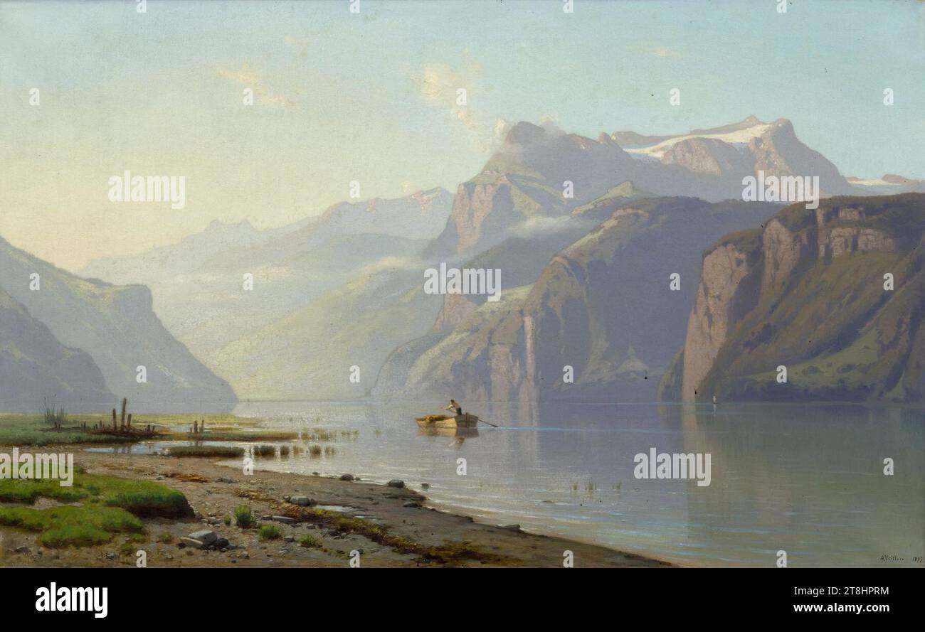 Auguste Louis Veillon - Lac des Quatre-Cantons (1877 Stock Photo - Alamy