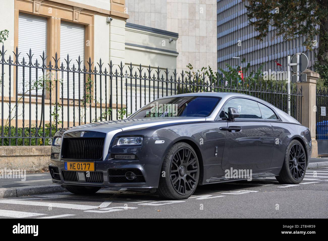 Luxembourg City, Luxembourg - Grey Rolls-Royce Mansory Wraith parked on ...