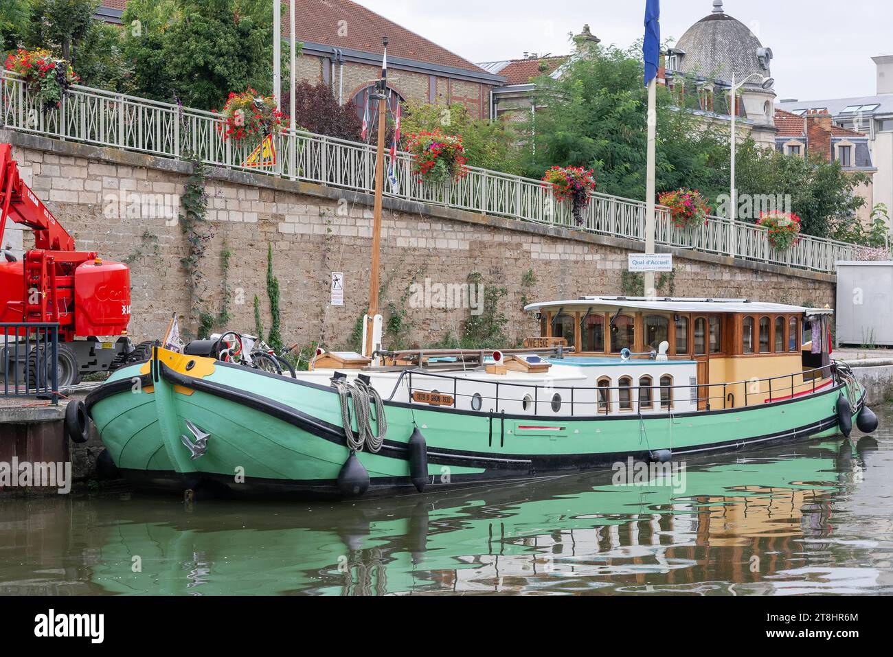 Nancy, France - Passenger Ship WIETSKE alongside at port of Nancy Stock ...